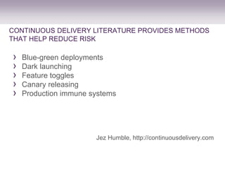Continuous delivery while minimizing performance risks | PPT