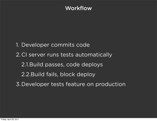 Continuous Deployment at Disqus (Pylons Minicon) | PPT