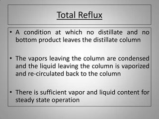 Continuous distillation columns - Characteristics at different ...