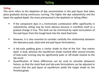 Continuous dyeing Faults | PPTX