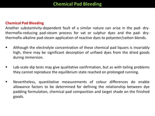 Continuous dyeing Faults | PPTX
