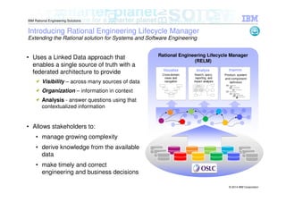 Continuous Engineering with IBM Rational RELM | PPT