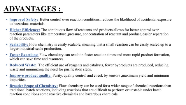 Continuous Flow Reactors 1 Pptx Chemistry Science