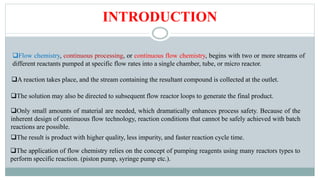 continuous flow reactor M.Pharm .pptx