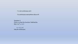 Continuous functions | PPTX