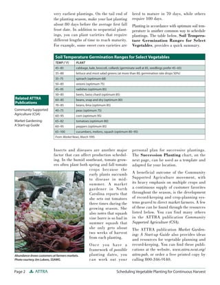 Scheduling Vegetable Plantings for Continuous Harvest | PDF