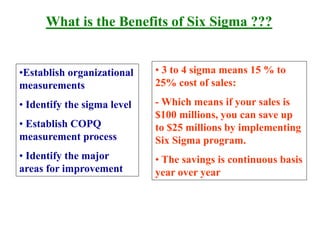 Continuous improvement 6 sigma | PPT