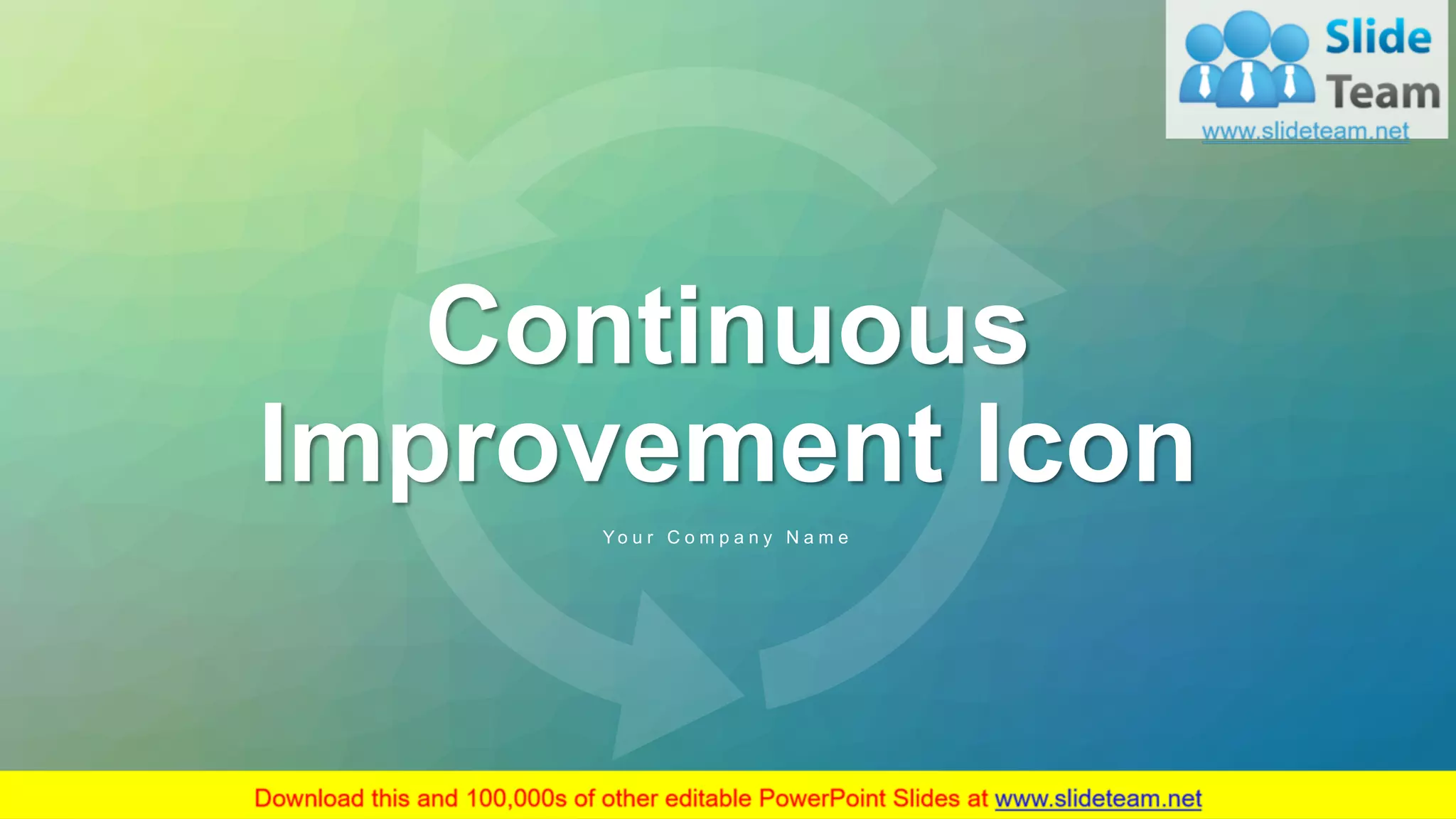 Continuous Improvement Icon Showing Circular Arrow With Gear Circular ...