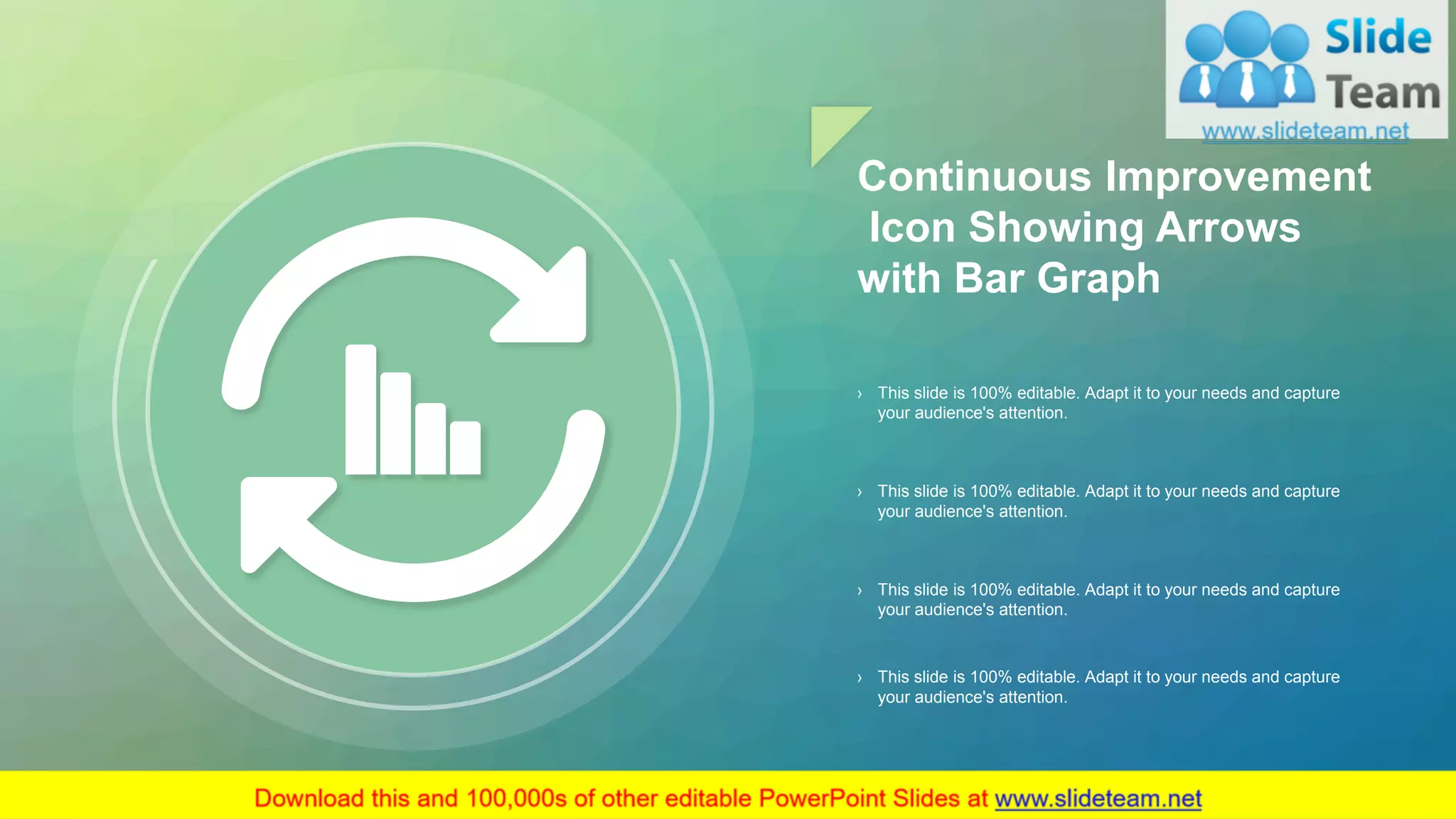 Continuous Improvement Icon Showing Circular Arrow With Gear Circular ...