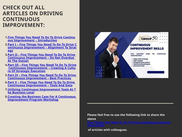 Mastering Continuous Improvement Skills for Business Growth | PPT