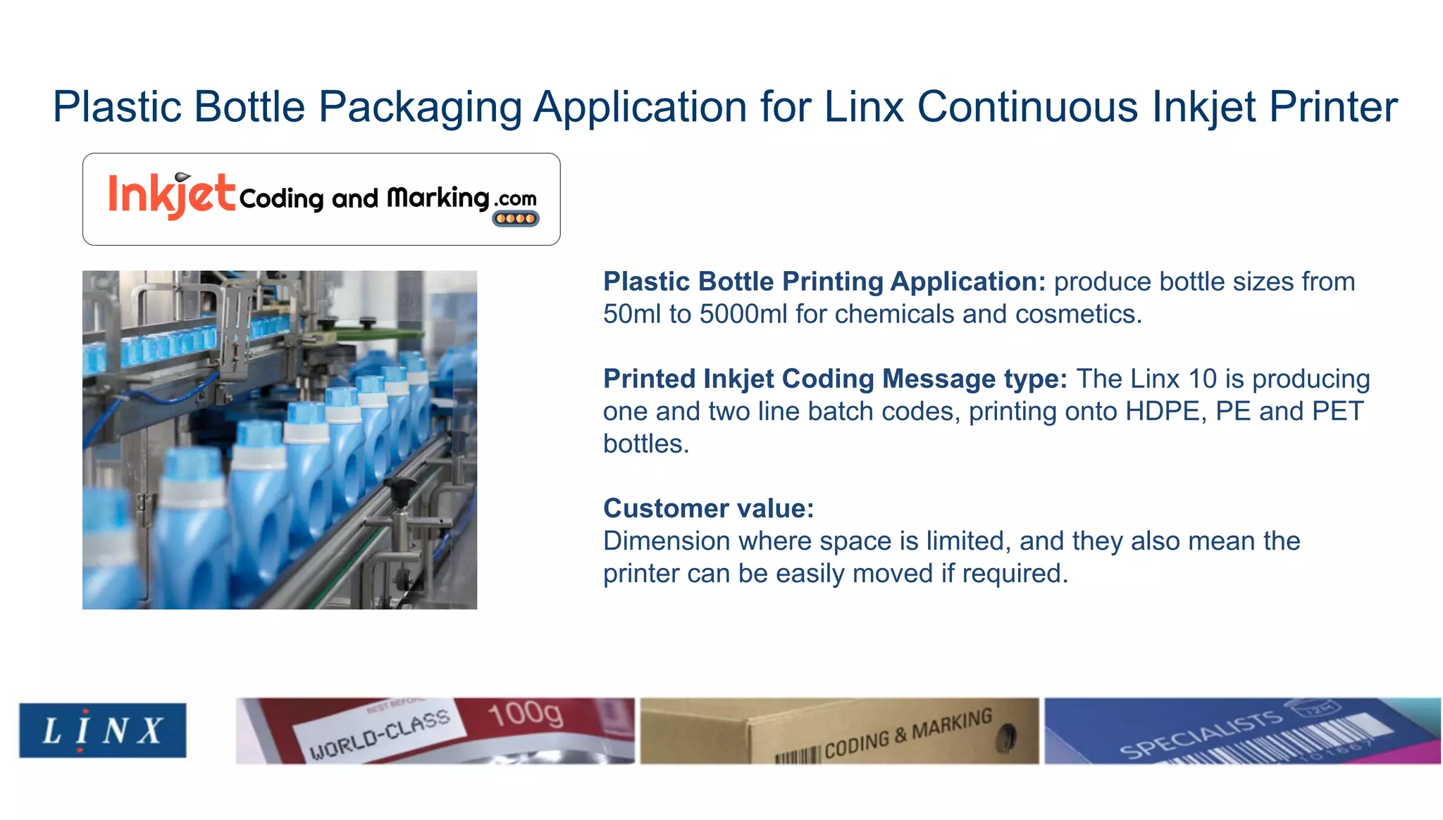 Continuous Inkjet Printer - Linx Printing Technologies USA | PPT