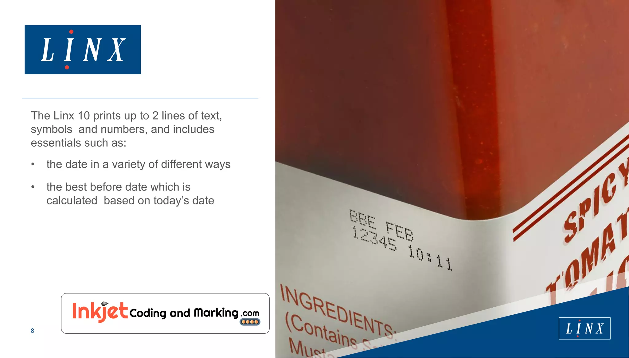 Continuous Inkjet Printer - Linx Printing Technologies USA | PPT