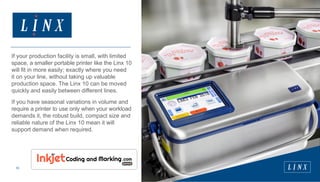 Continuous Inkjet Printer - Linx Printing Technologies USA | PPT