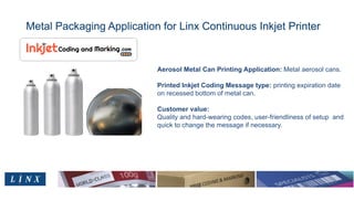 Continuous Inkjet Printer - Linx Printing Technologies USA | PPT