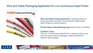 Continuous Inkjet Printer - Linx Printing Technologies USA | PPT