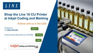 Continuous Inkjet Printer - Linx Printing Technologies USA | PPT