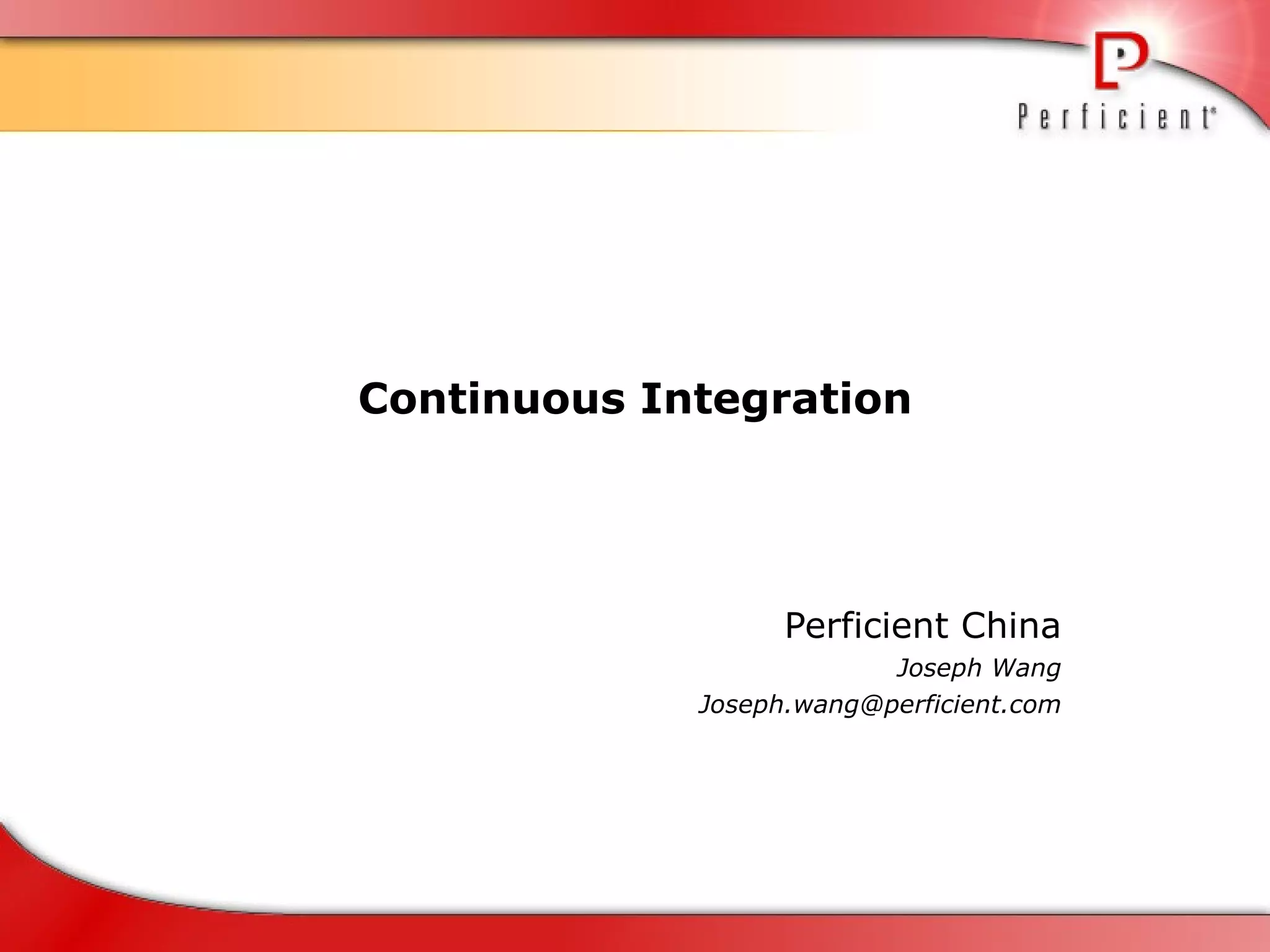 Continuous Integration | PPT
