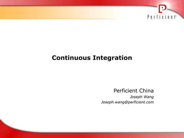 Continuous Integration | PPT