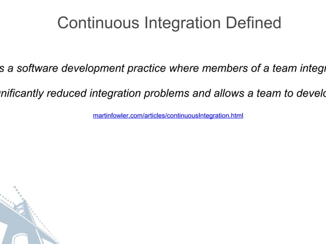 Continuous integration with Git & CI Joe | PPT