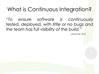 Continuous integration | PPT