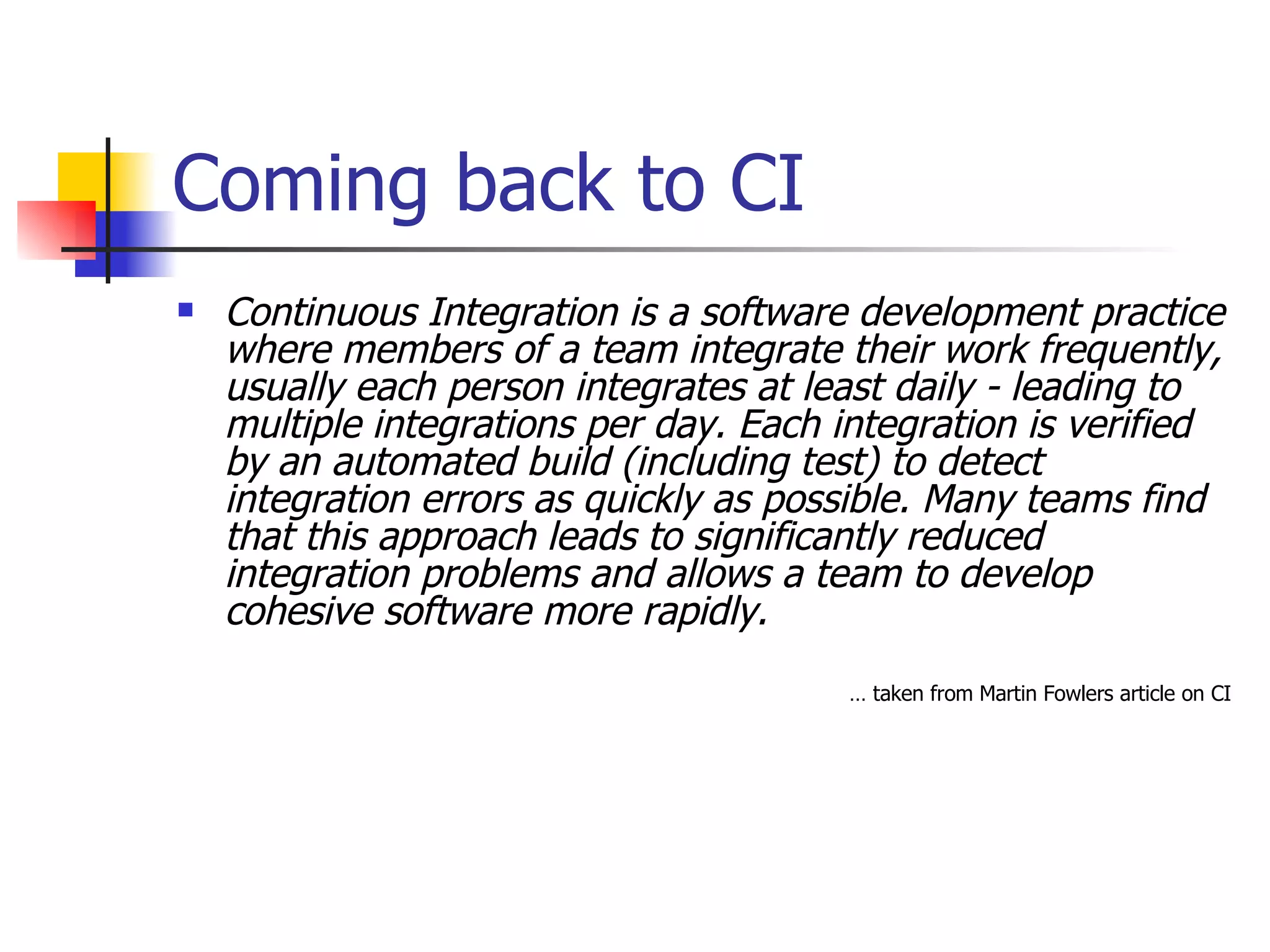 Continuous Integration | PPT