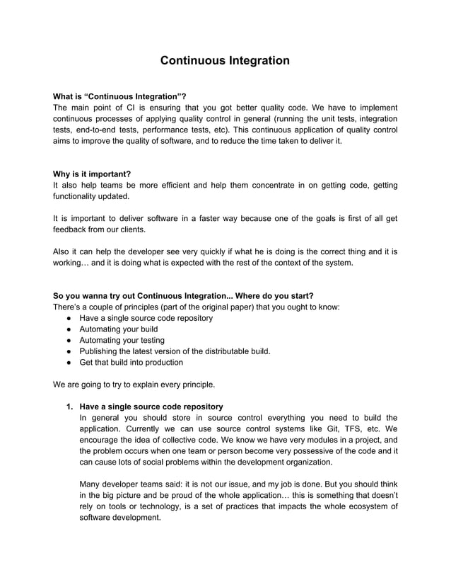 Continuous integration | PDF