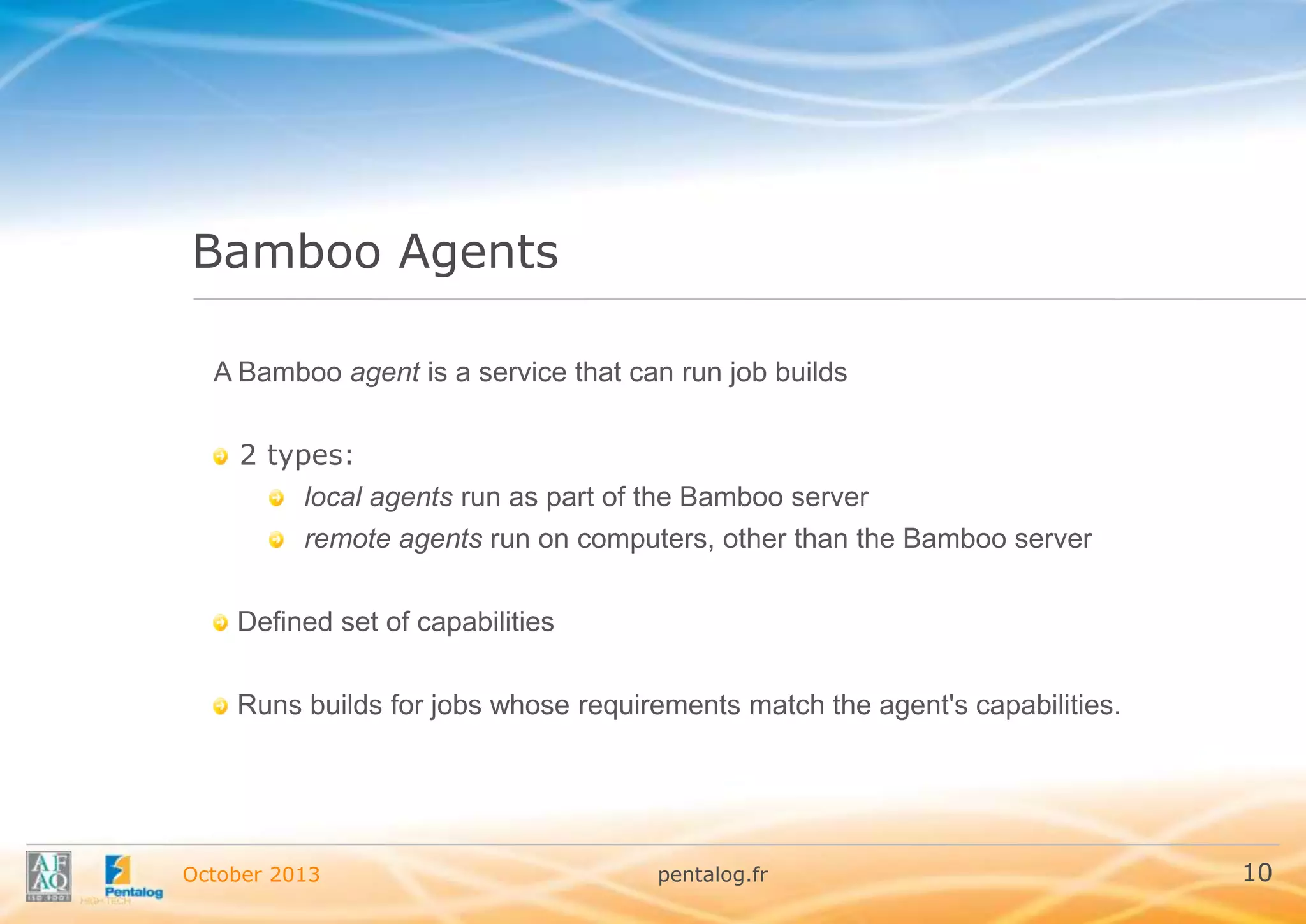 Continuous integration using Bamboo | PPTX