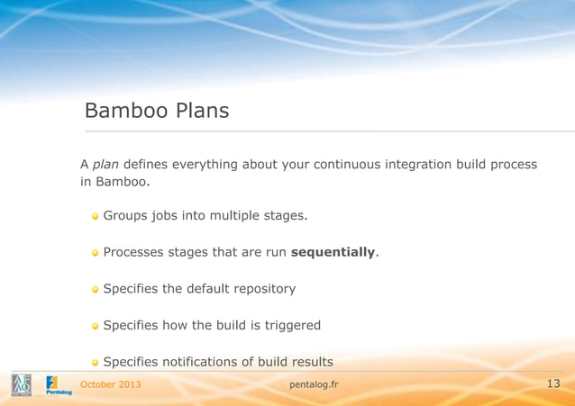 Continuous integration using Bamboo | PPTX | Cloud Computing | Internet