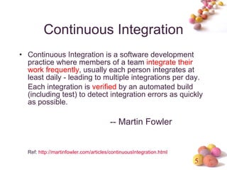 Continuous Integration (Jenkins/Hudson) | PPT