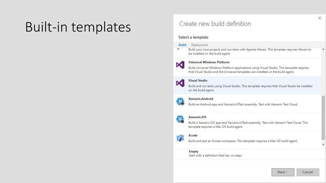 Continuous integration and delivery with Xamarin and VSTS | PPT