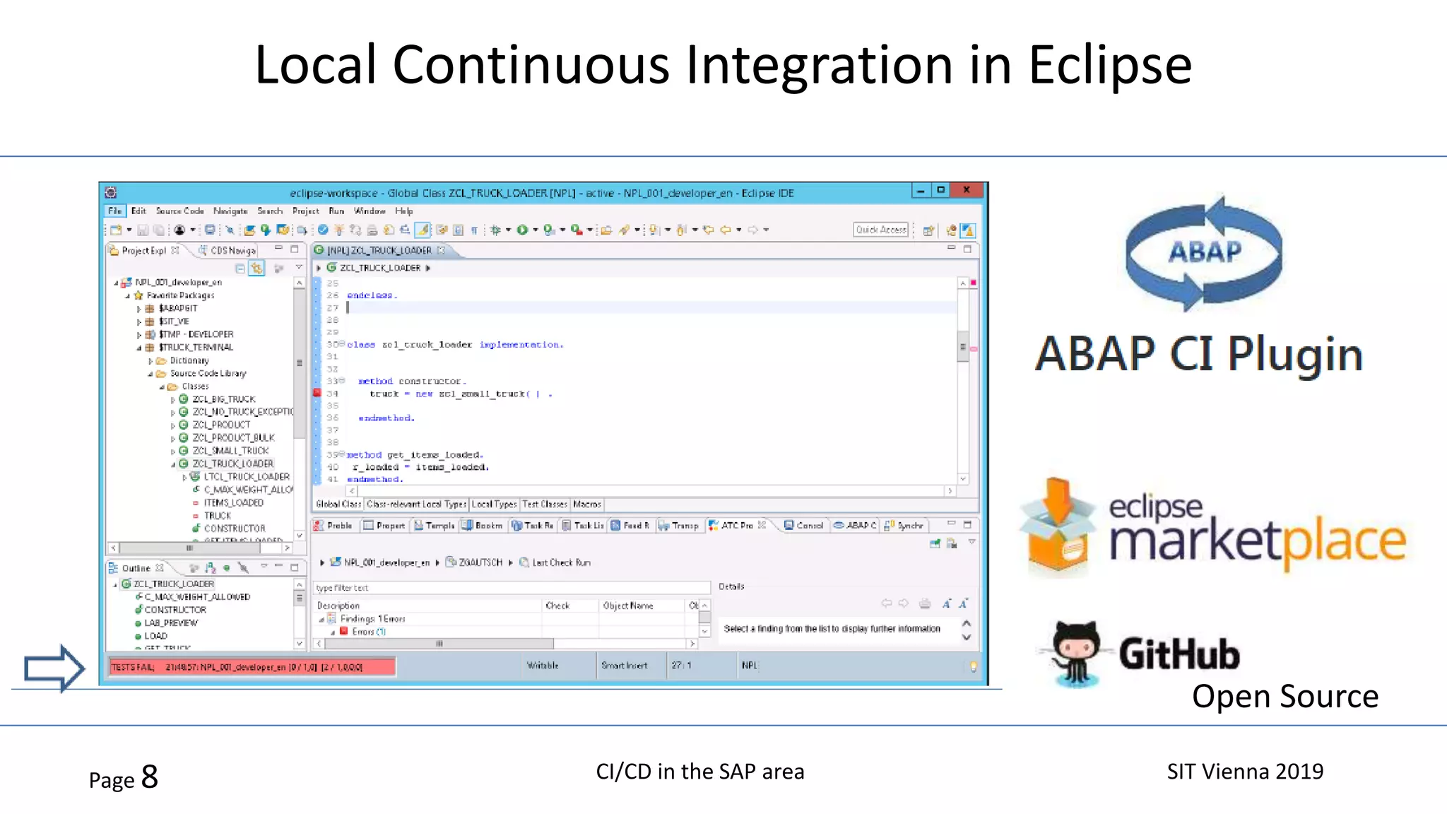 Continuous Integration, Delivery and Deployment in the SAP area | PPT