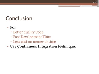 Continuous integrations - Basics | PPT
