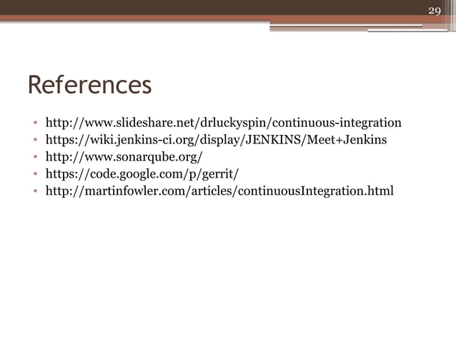 Continuous integrations - Basics | PPT