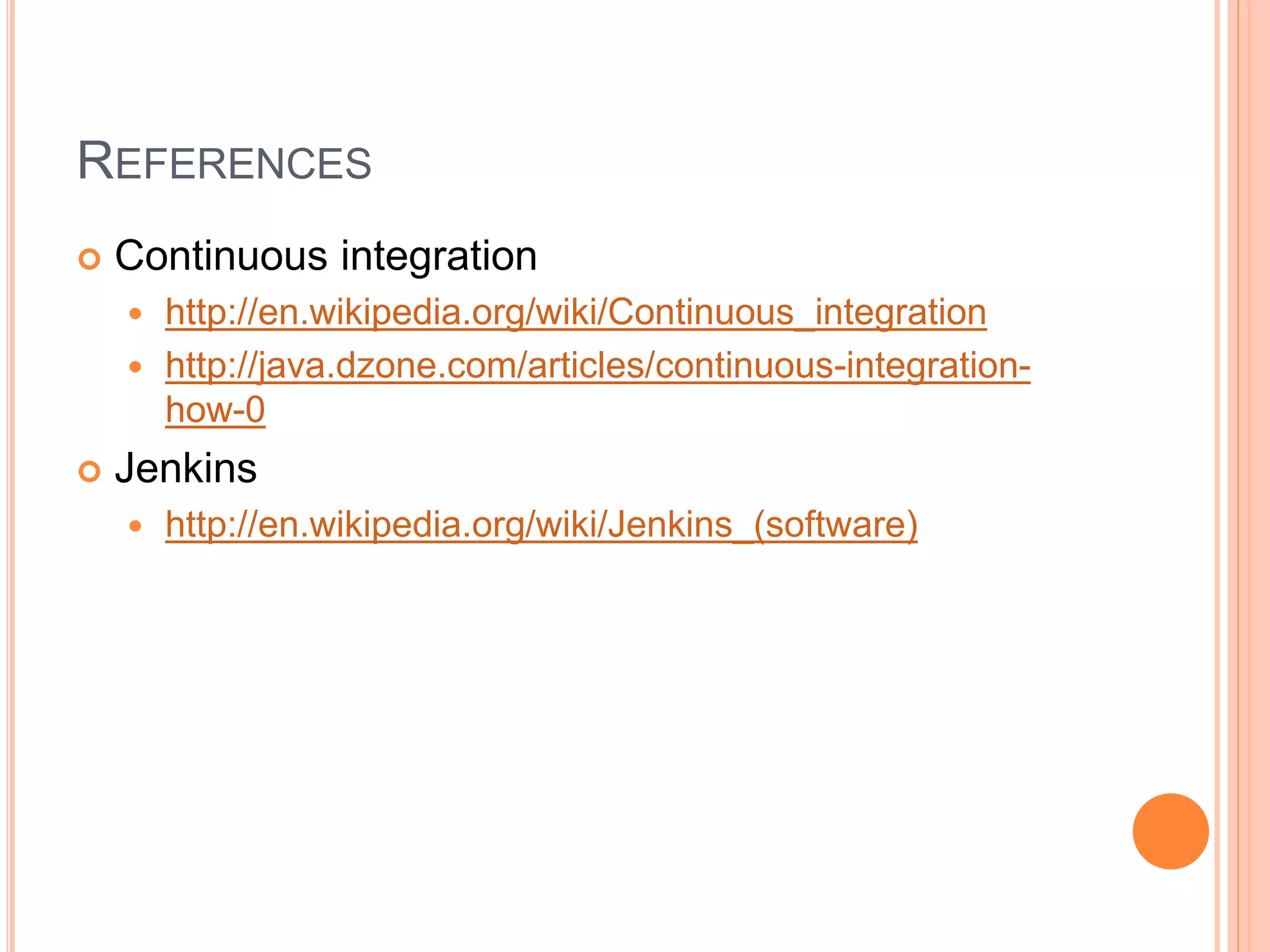 Continuous integration using jenkins | PPTX