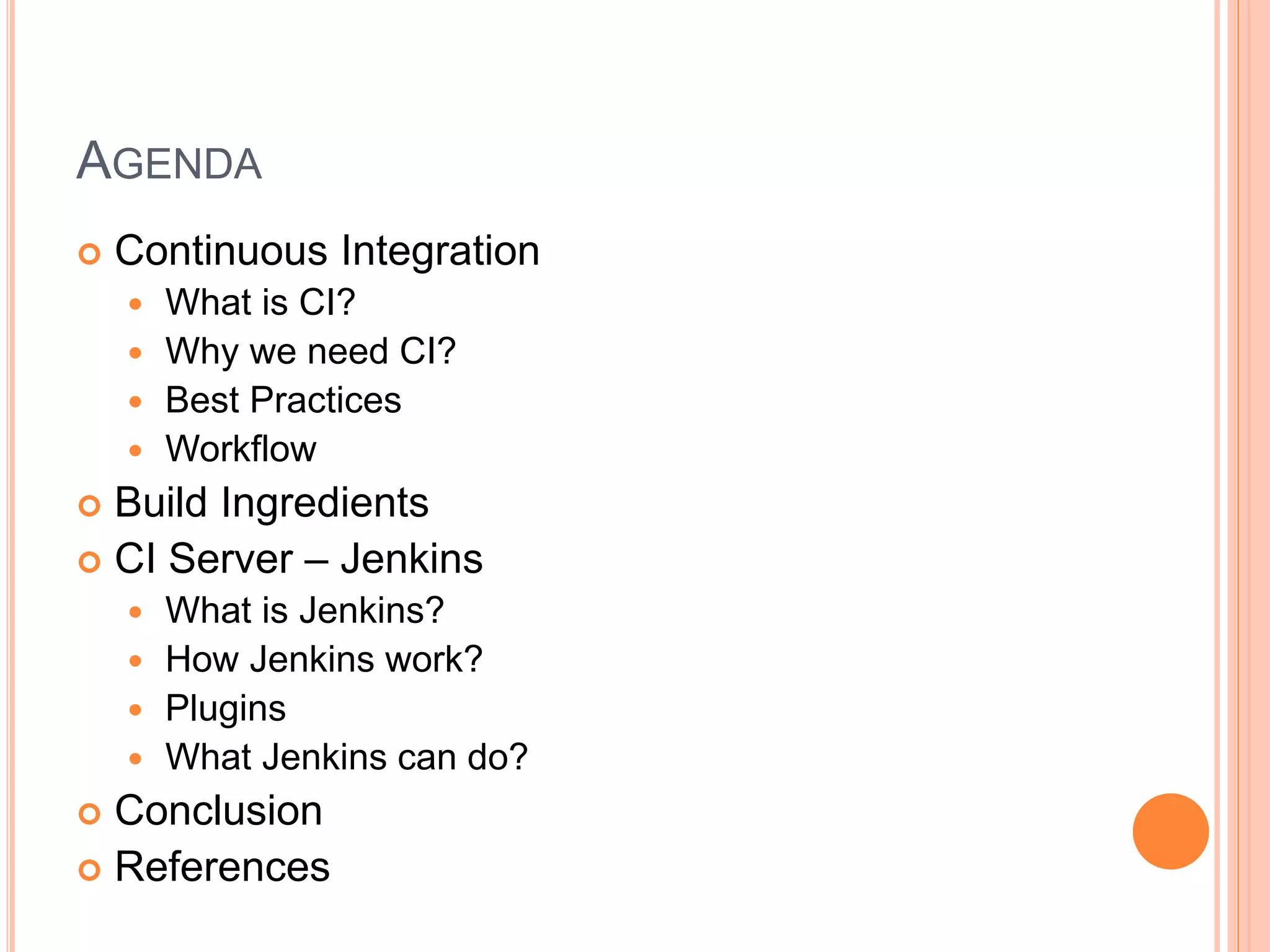 Continuous integration using jenkins | PPTX
