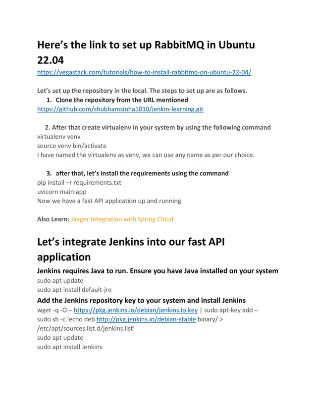 Continuous Integration Using Jenkins With Python Pdf Cloud