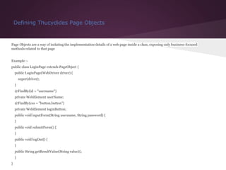 Continuous integration using thucydides(bdd) with selenium | PPT