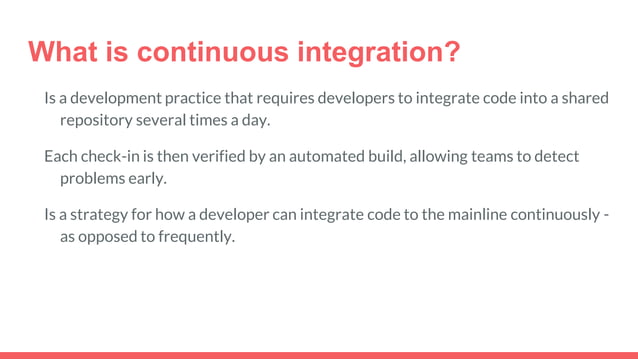 Continuous integration | PPT