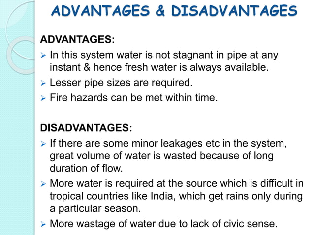 Continuous & intermittent system of water supply | PPT