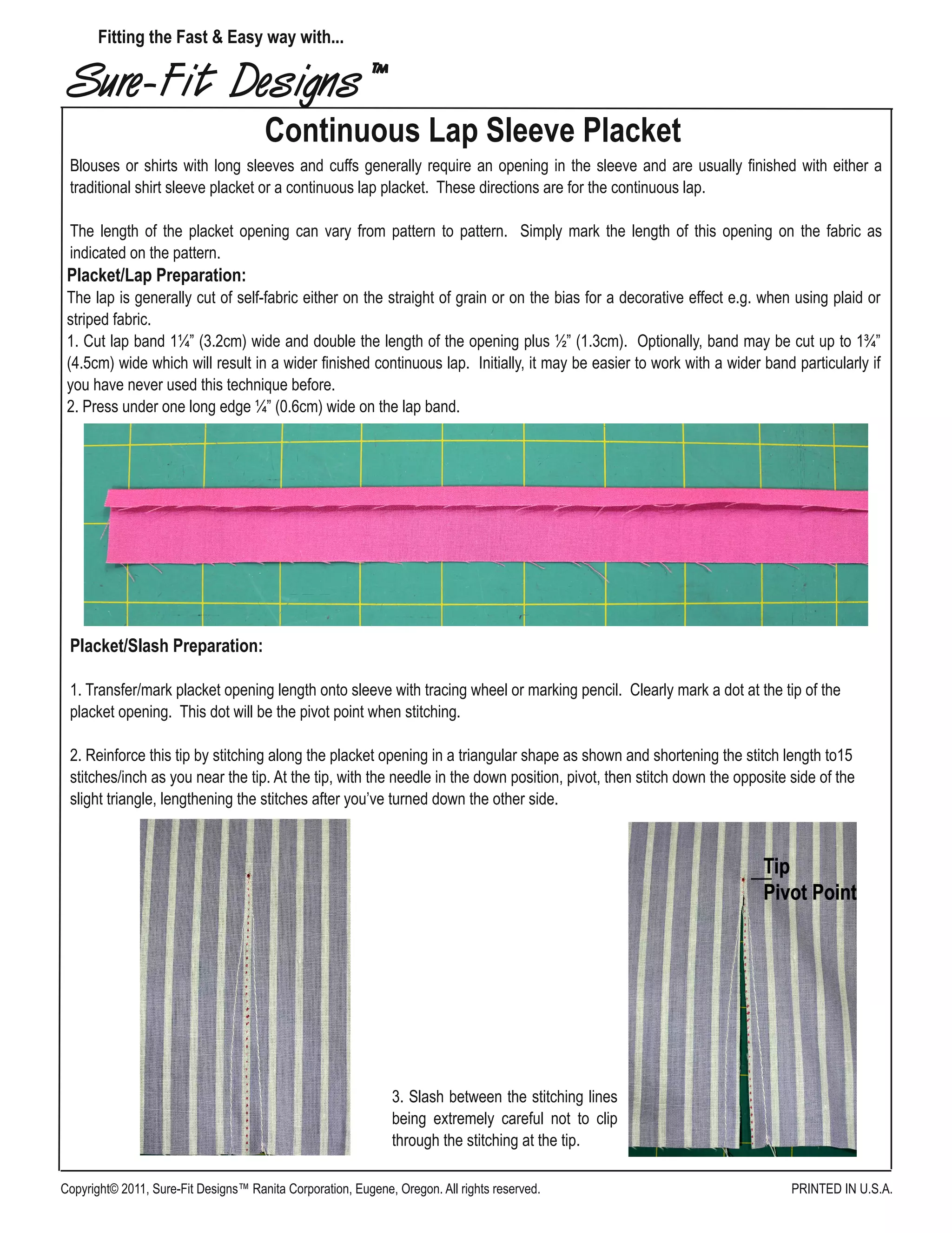 Continuous lap placket | PDF
