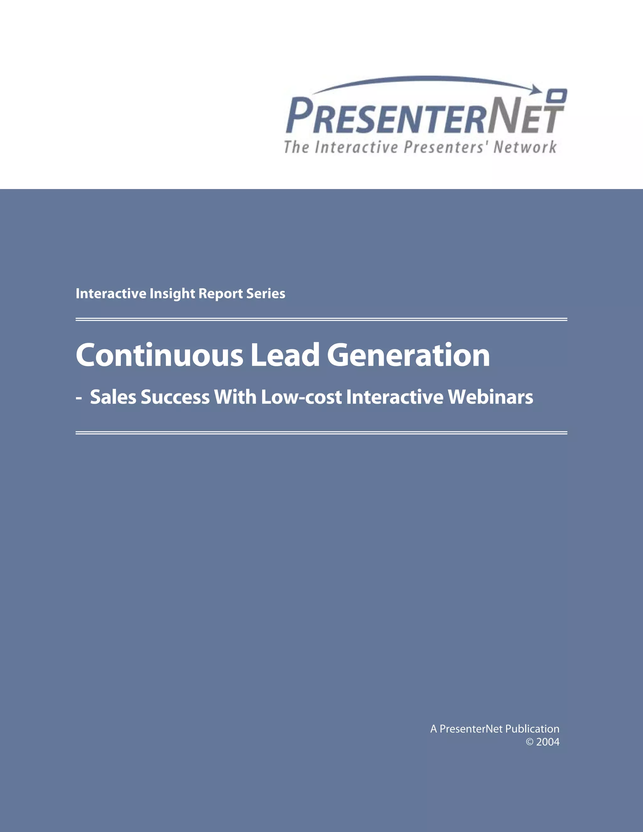 Continuous leadgeneration | PDF
