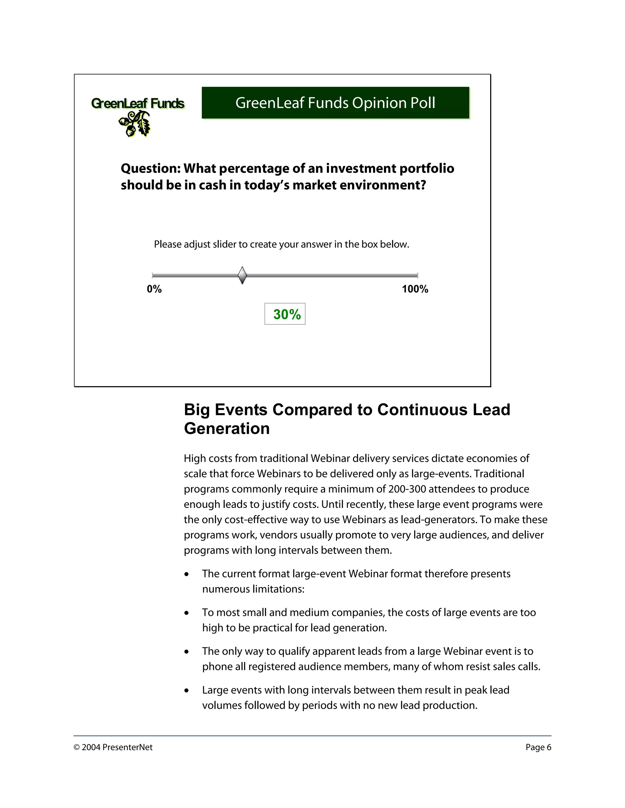 Continuous leadgeneration | PDF