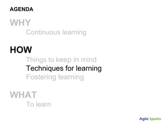 Fostering Continuous Learning - Tips and Tricks | PPTX