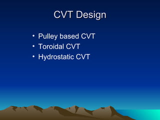 Continuously variable-transmission-cvt | PPT