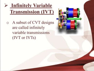 Continuously variable transmission | PPT | Free Download
