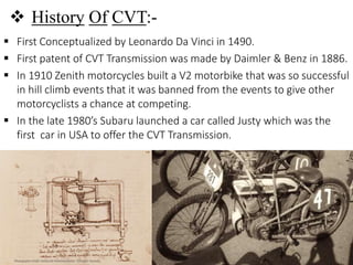 Continuously variable transmission | PPTX