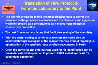 Continuous Flow Chemistry And The Manufacture Of Active Pharmaceutical ...