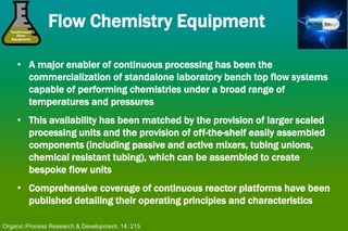 Continuous Flow Chemistry And The Manufacture Of Active Pharmaceutical ...