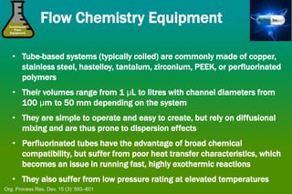 Continuous Flow Chemistry And The Manufacture Of Active Pharmaceutical ...