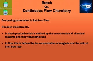 Continuous Flow Chemistry And The Manufacture Of Active Pharmaceutical ...
